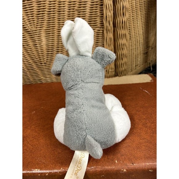 Dan Dee | Toys | Dan Dee Dog Gray White Plush With Green Bunny Ears ...